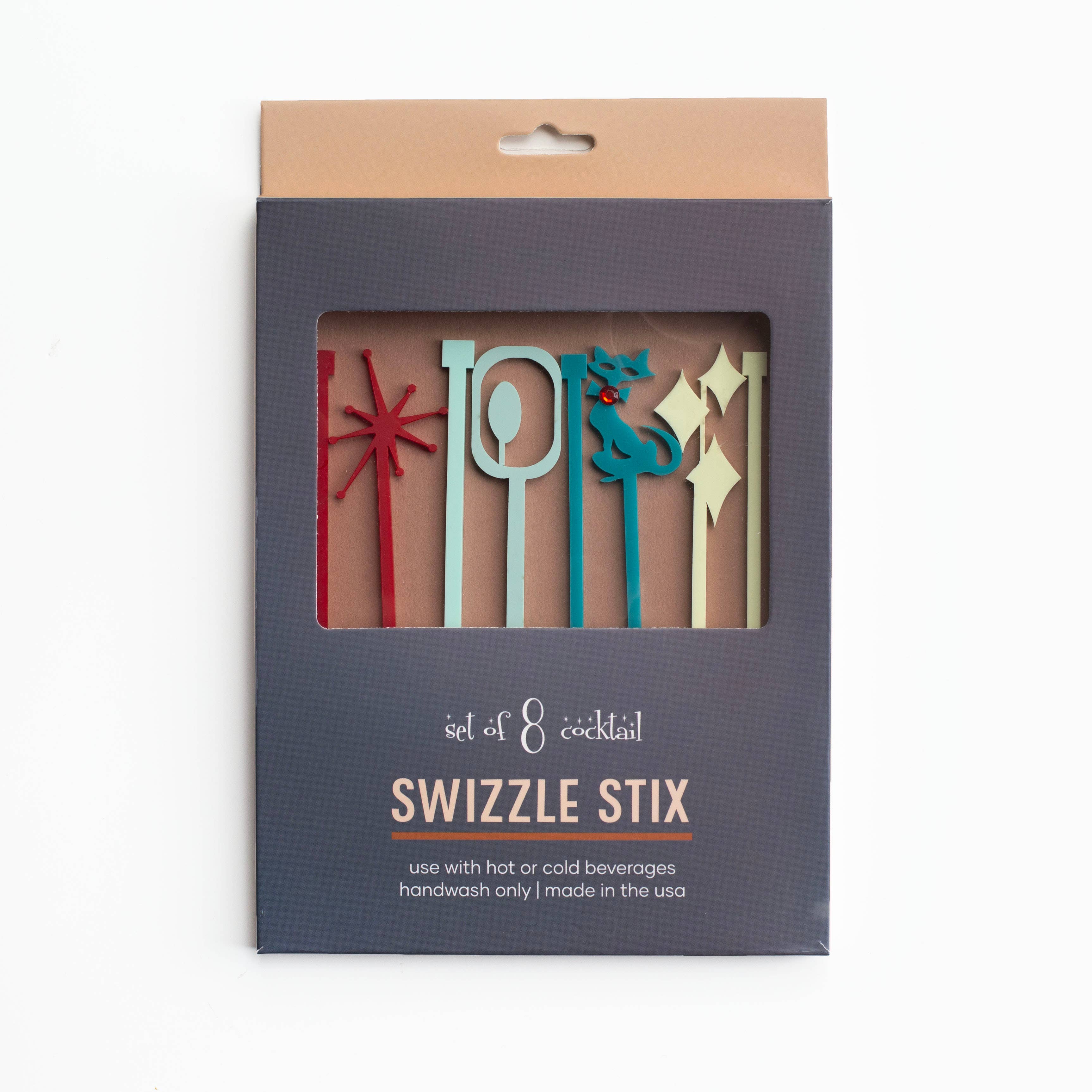 Mid Century Swanky Shapes Beverage Mixing Swizzle Sticks | JoRetro ...