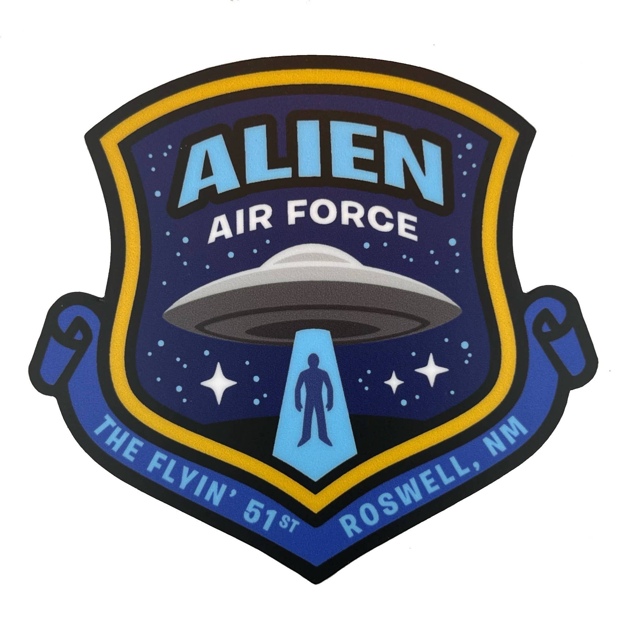 Alien Air Force Military Insignia UFO Sticker | JoRetro Vintage Market