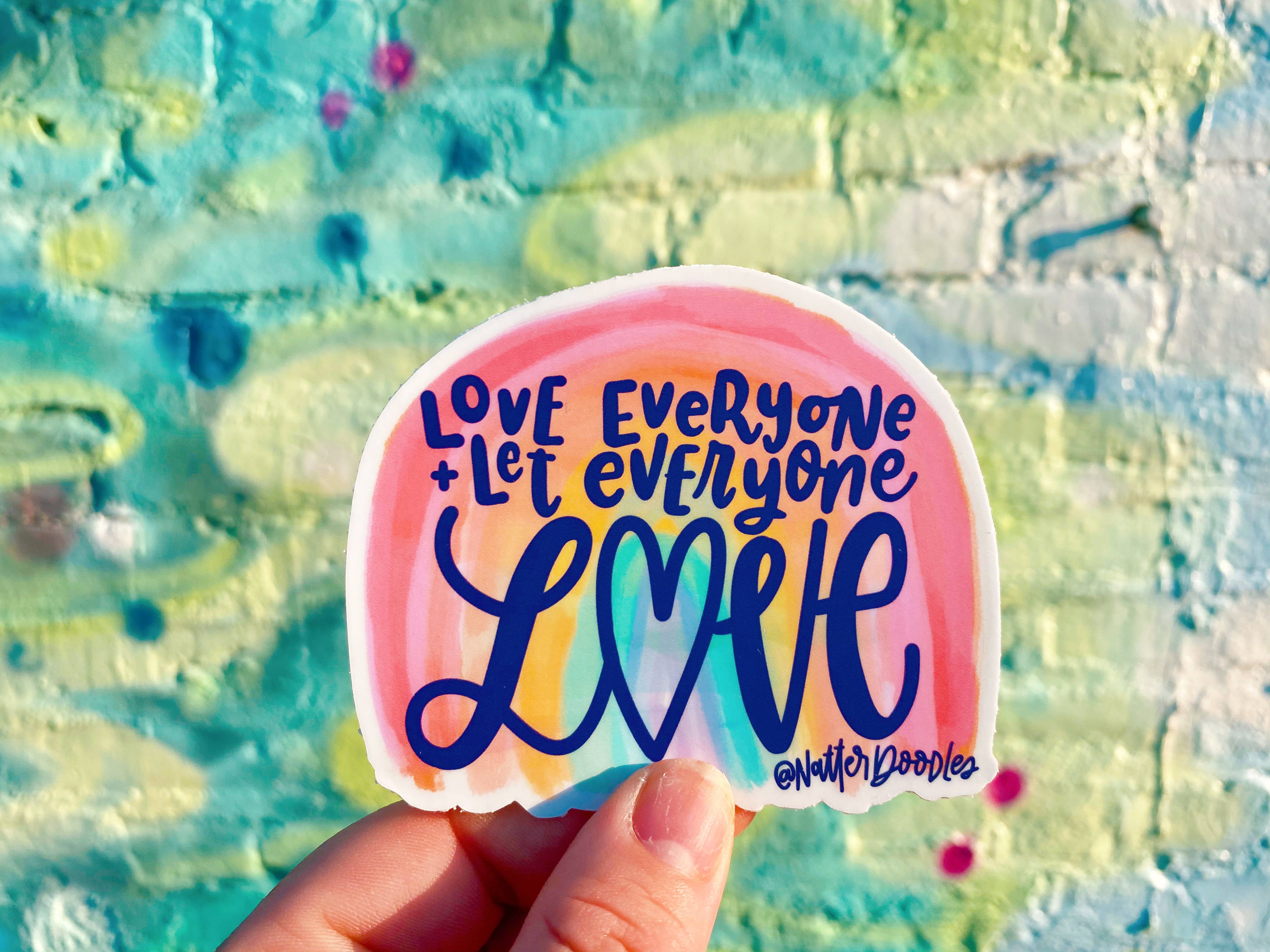 Love Everyone & Let Everyone Love Sticker | JoRetro Vintage Market