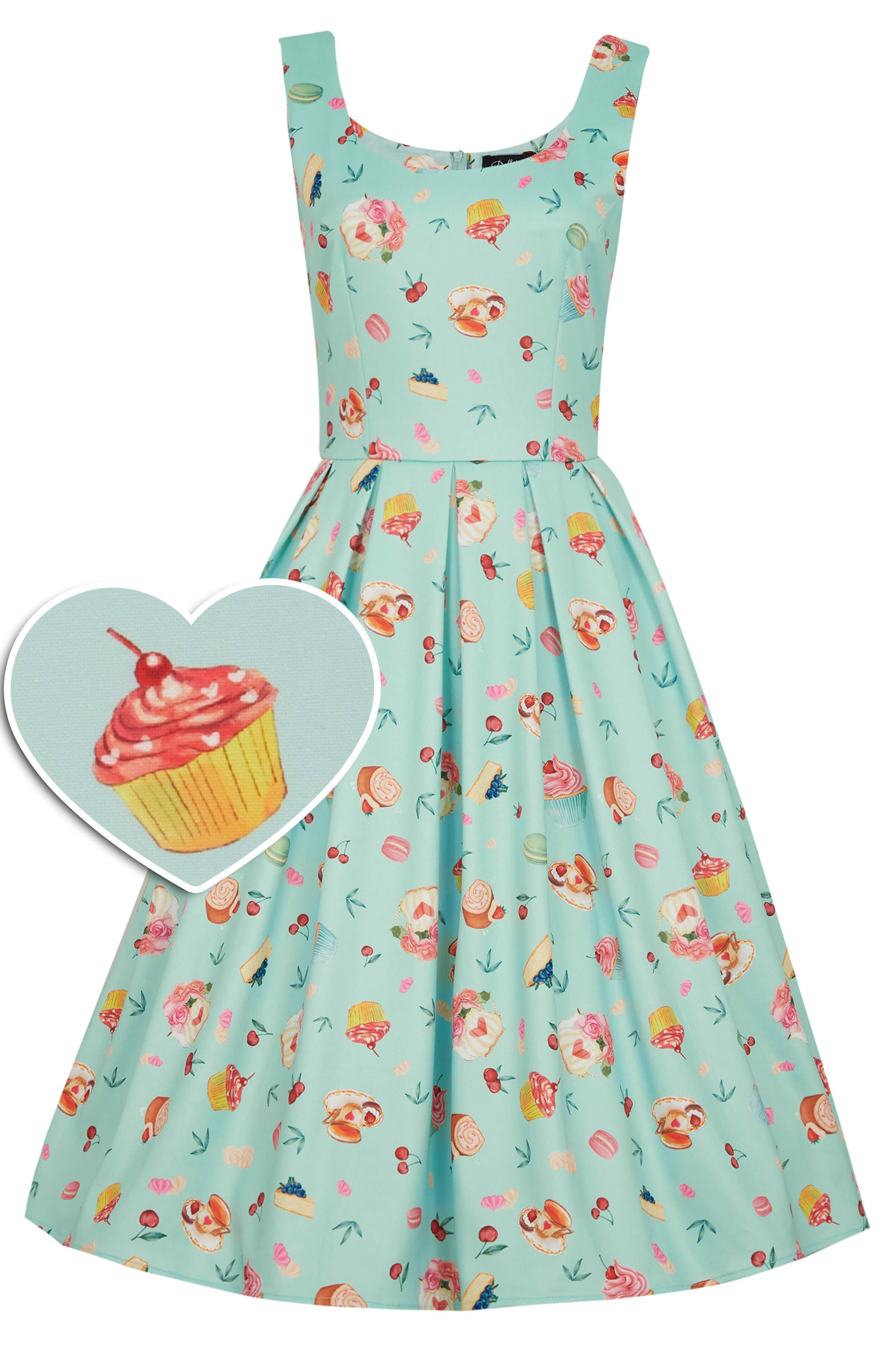 Afternoon Tea Dress In Baby Blue | JoRetro Vintage Market