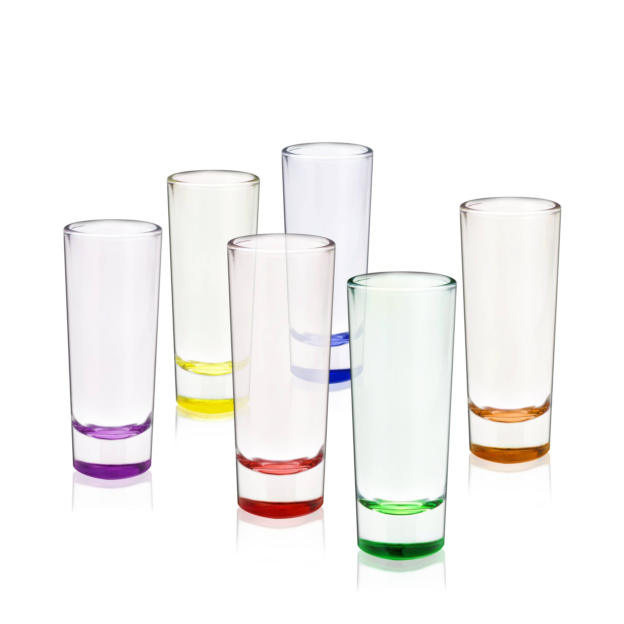 Multi-Colored Shot Glasses - 2 oz - Set of 6 | JoRetro Vintage Market