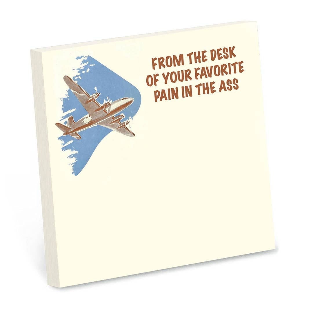 Funny Sarcastic Sticky Note Pad - Pain in the Ass Desk Note | JoRetro ...