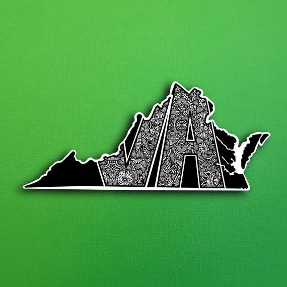 Sticker Virginia State Sticker | JoRetro Vintage Market