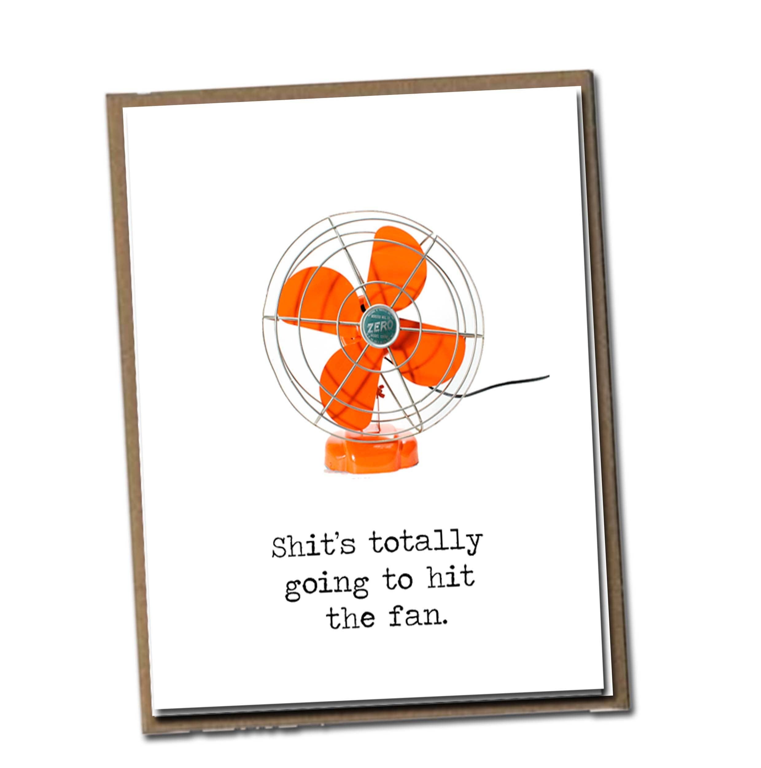 Hit The Fan Encouragement Greeting Card | JoRetro Vintage Market