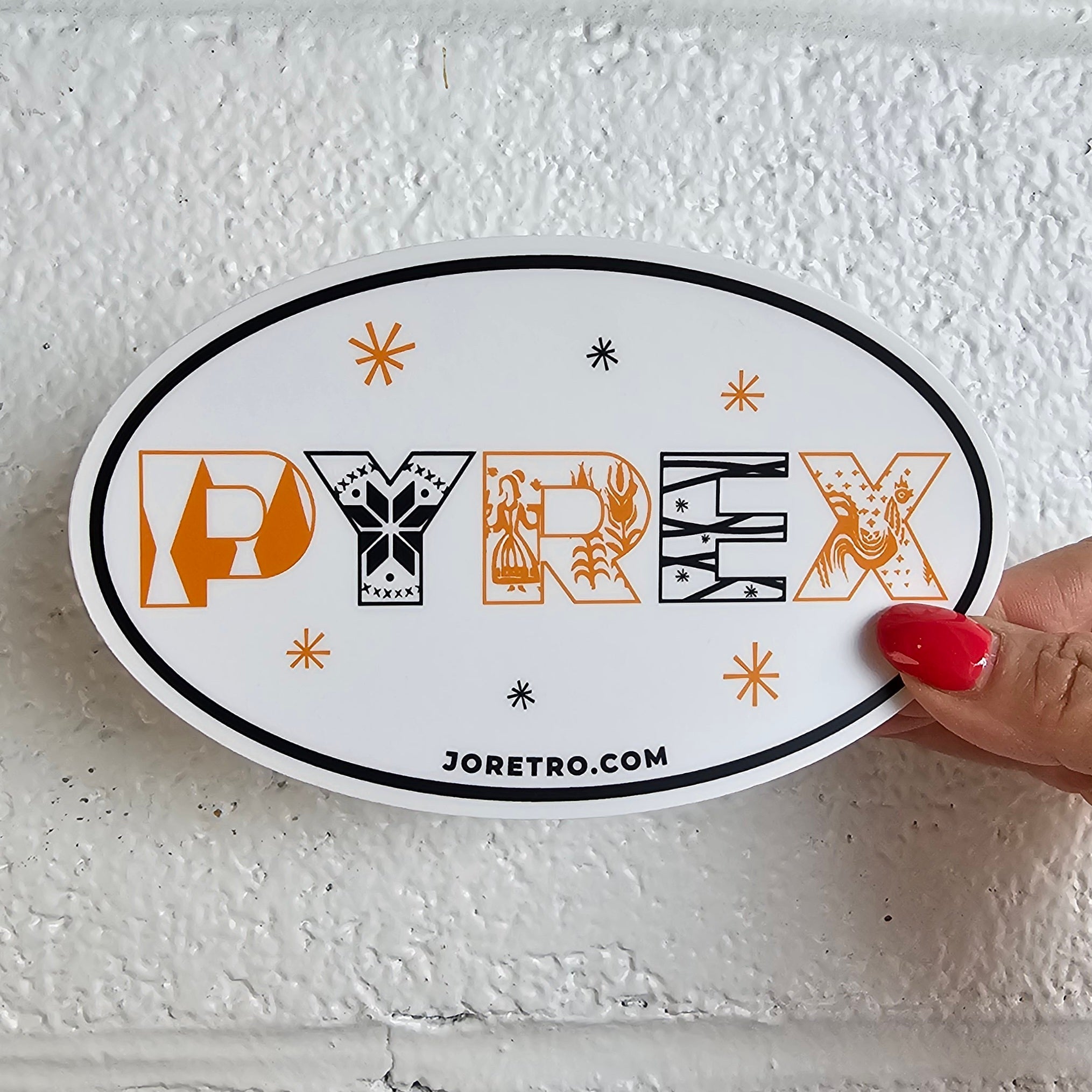 Pyrex Oval Decal Sticker - Logo Pumpkin Butterprint - Fall | JoRetro ...