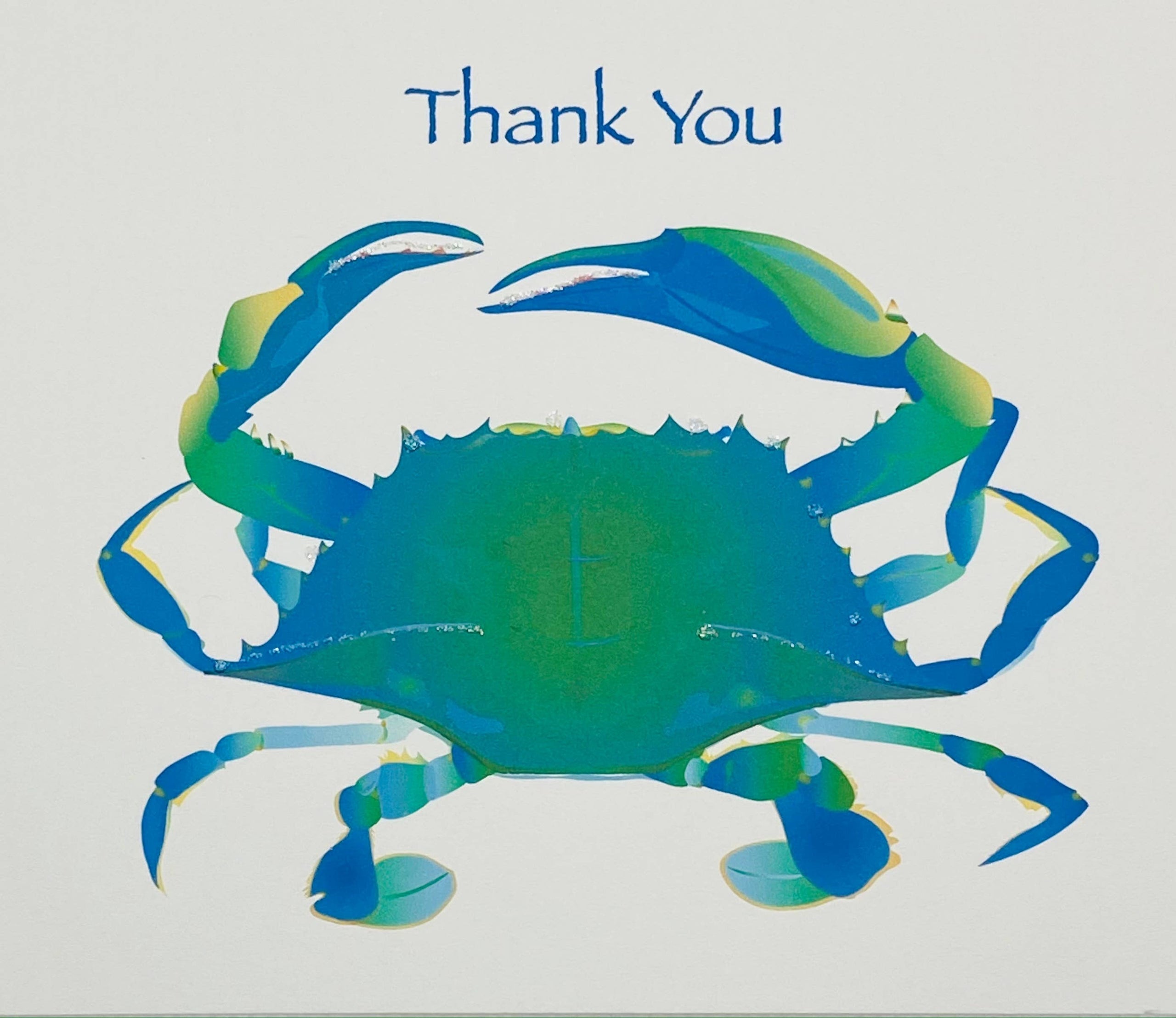 Blue Crab Thank You Card | JoRetro Vintage Market