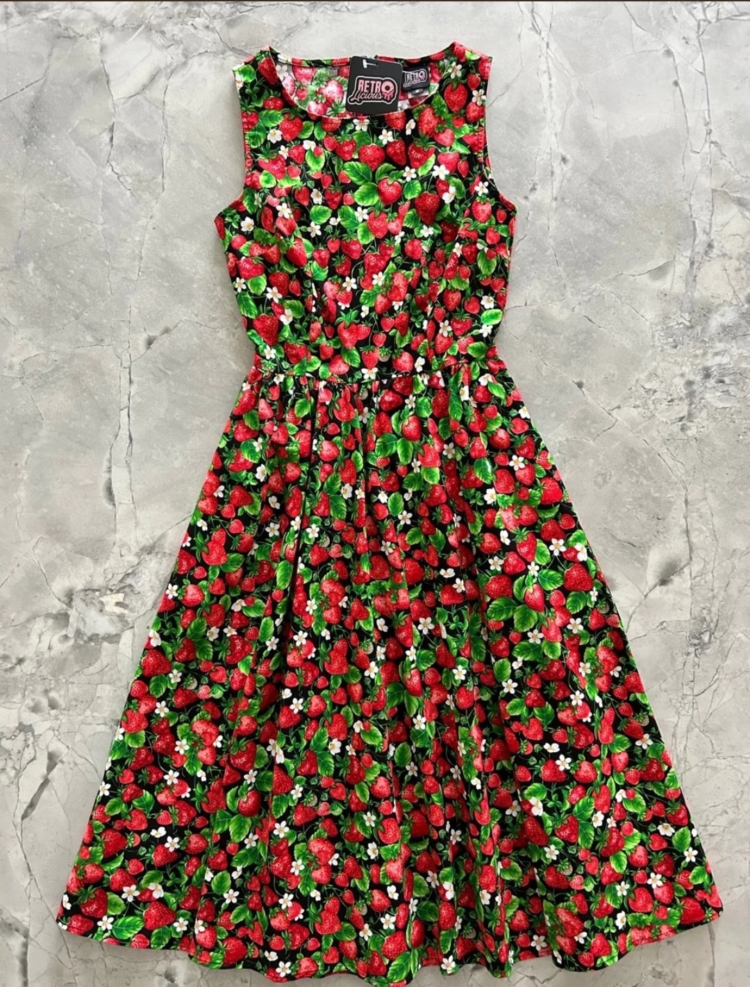 Strawberries Midi Dress | JoRetro Vintage Market