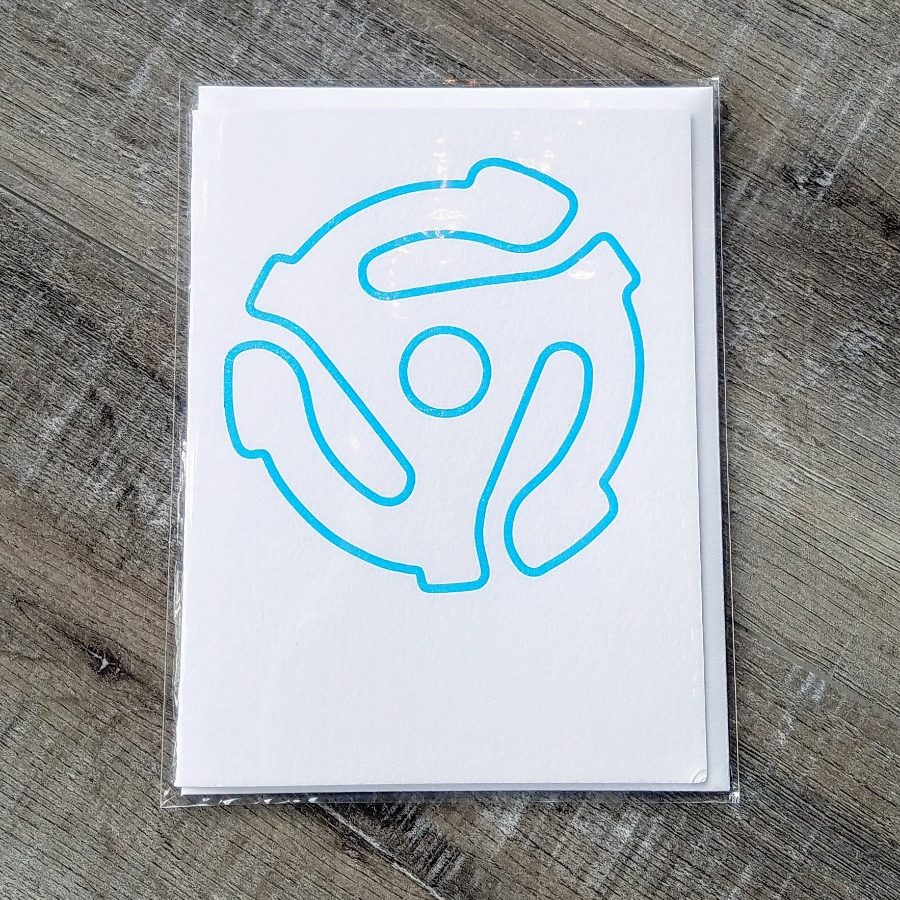 Card - 45 Record Adapter - Aqua | JoRetro Vintage Market