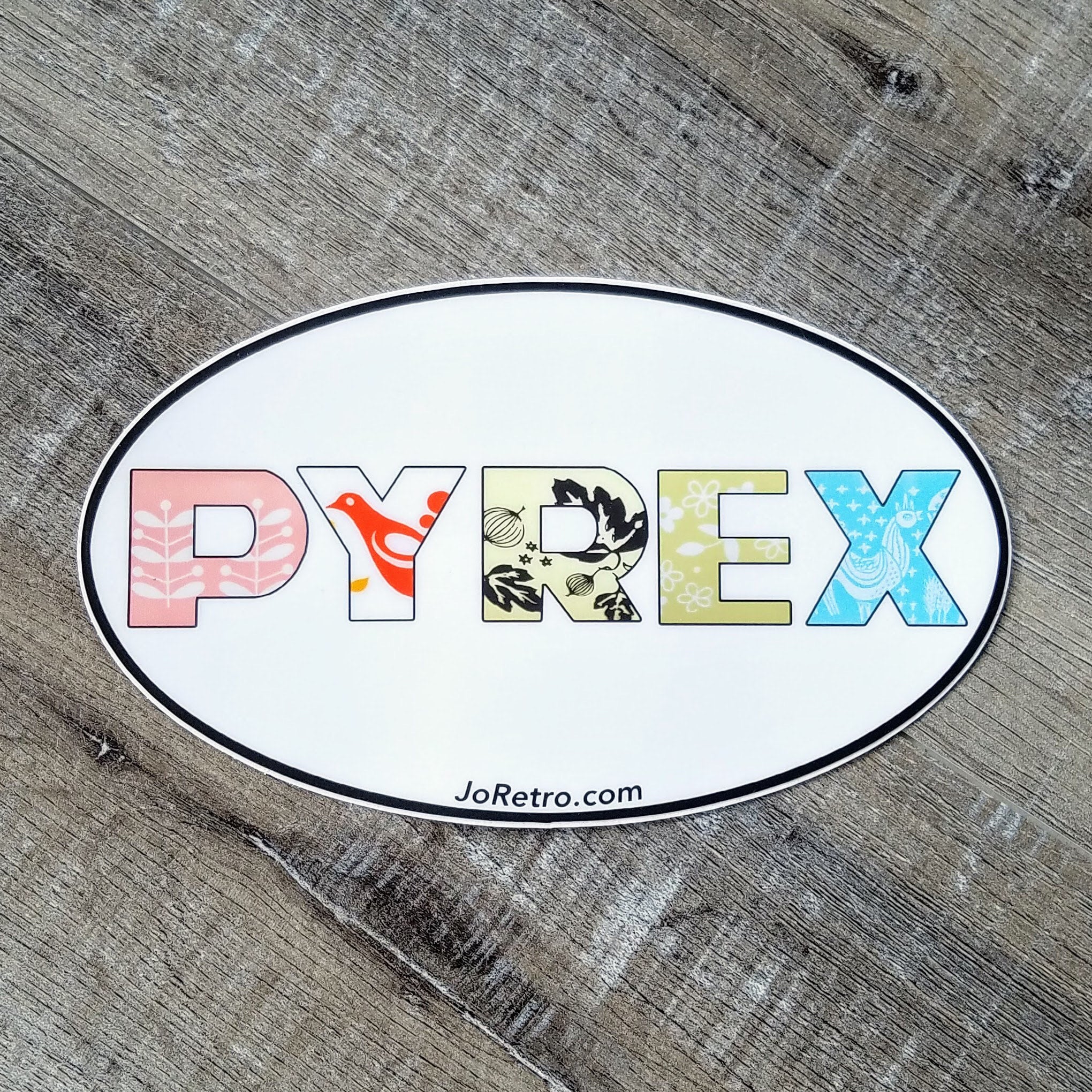 Pyrex Decal Sticker - Vintage Rainbow Logo | JoRetro Vintage Market