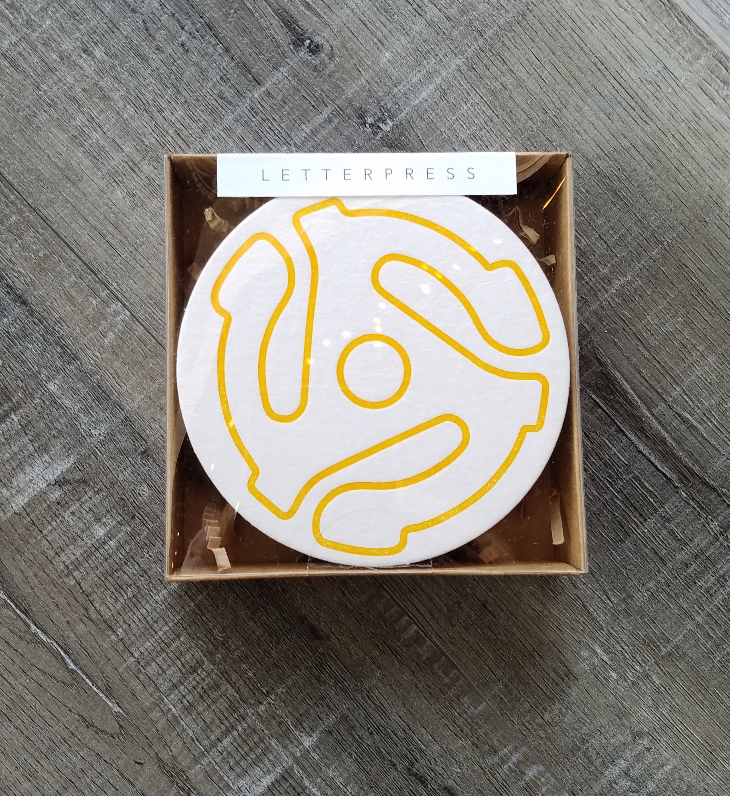 Coasters - 45 Record Adapter - Gold | JoRetro Vintage Market