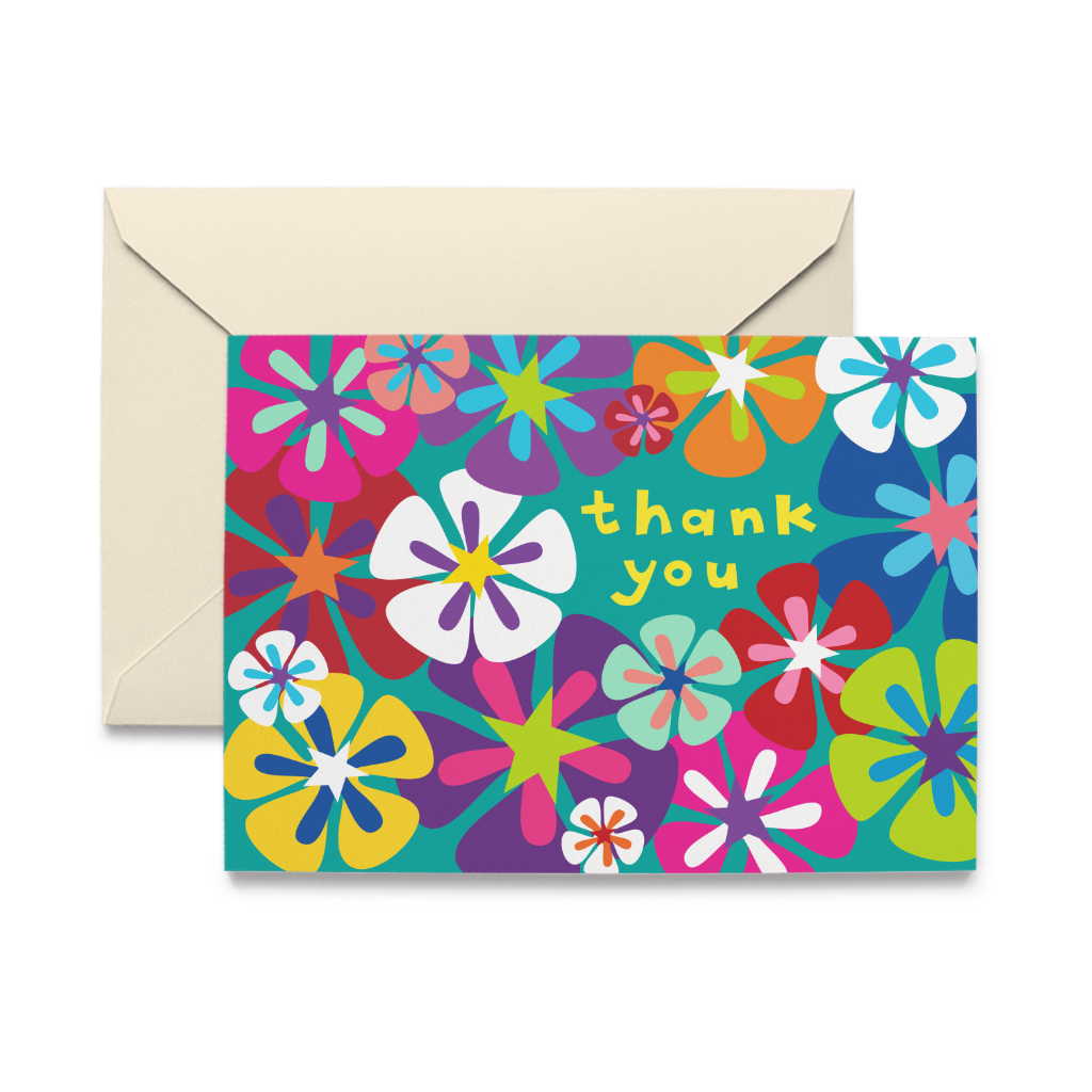 Floribunda Thank You Boxed Note Cards, Set of 10 | JoRetro Vintage Market