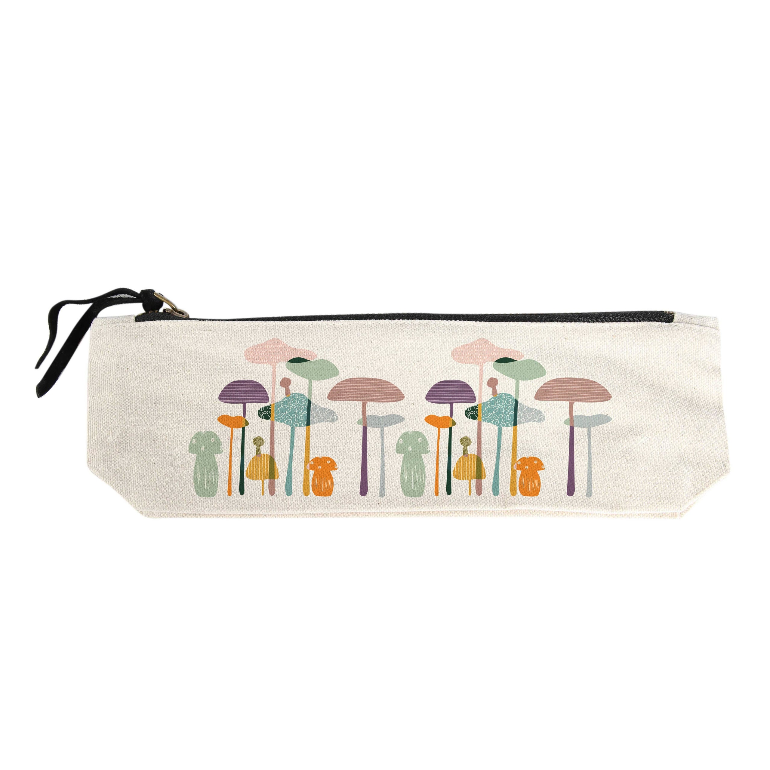 Tall & Colorful Mushrooms Pencil Pouch | JoRetro Vintage Market
