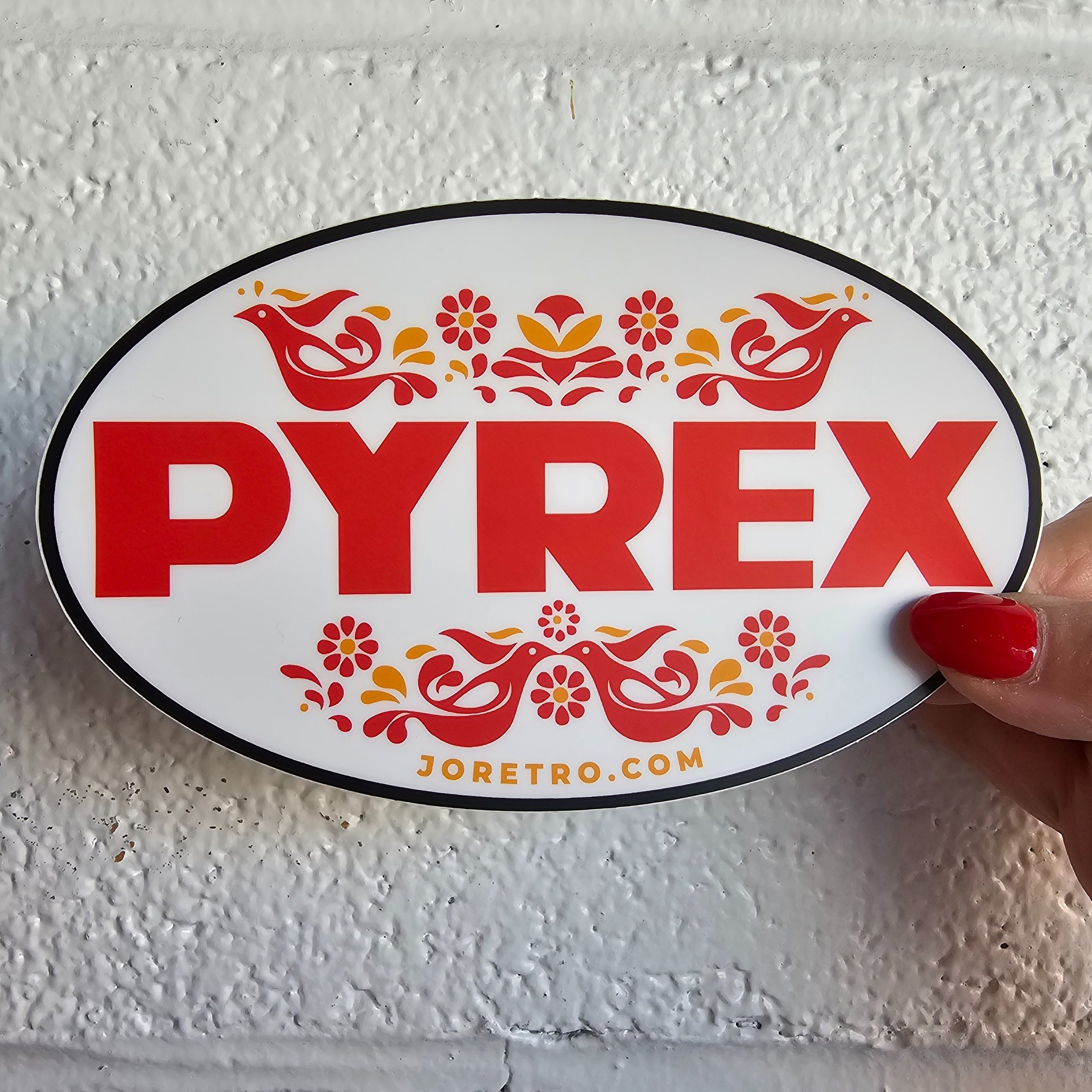 Pyrex Oval Decal Sticker - Pyrex Logo Friendship | JoRetro Vintage Market
