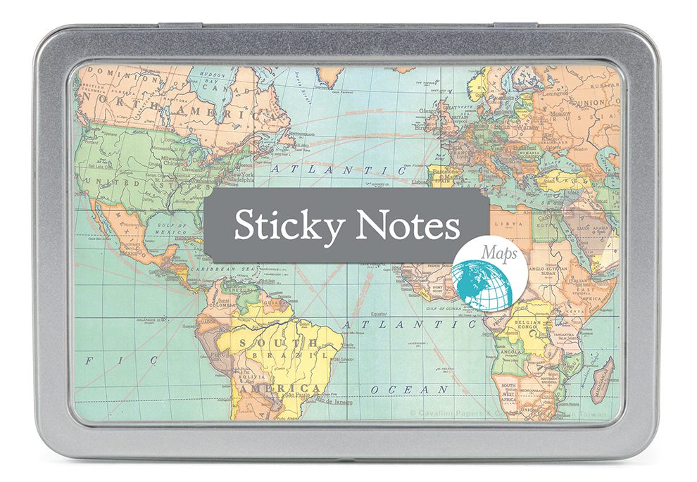Vintage Map Sticky Notes | JoRetro Vintage Market