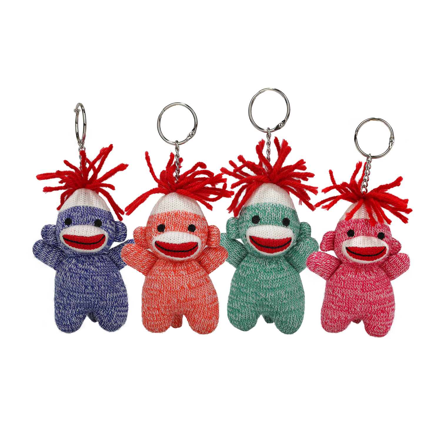 sock monkey colors of love sockiez keychain $ 8 . 00 $ 9 . 00